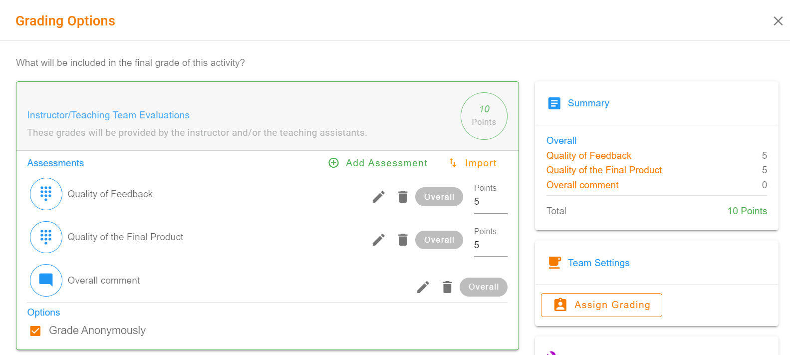Customising grading in peerScholar – DCAD Digital Help Guides