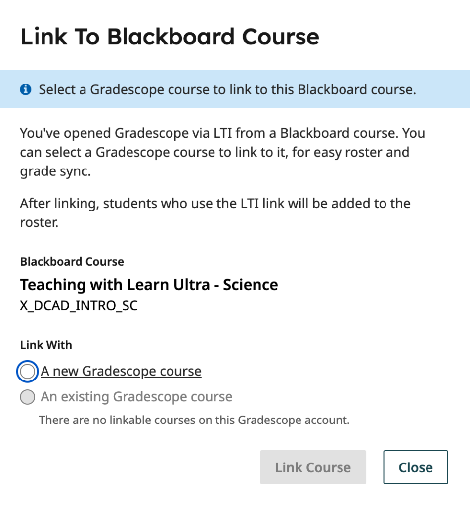 Setting up your course in Gradescope – DCAD Digital Help Guides