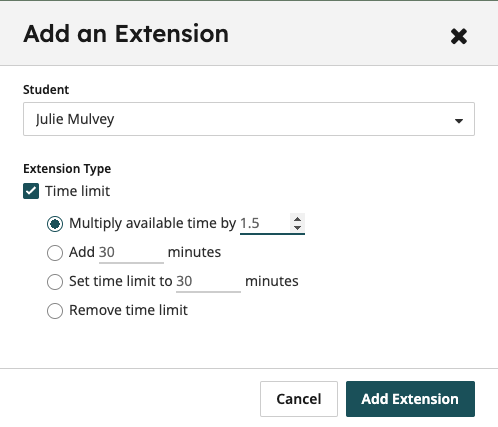 How to add extensions in Gradescope – DCAD Digital Help Guides