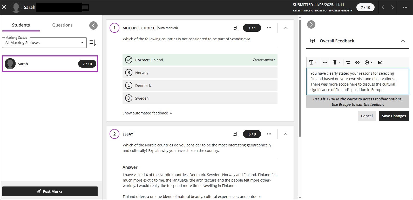 Test: Marking Tests – DCAD Digital Help Guides