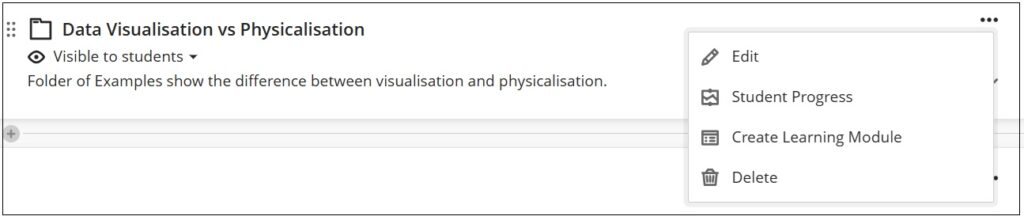 Structuring Content: Learning Modules, Folders and Documents – DCAD Digital Help Guides
