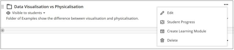 Structuring Content: Learning Modules, Folders and Documents – DCAD Digital Help Guides