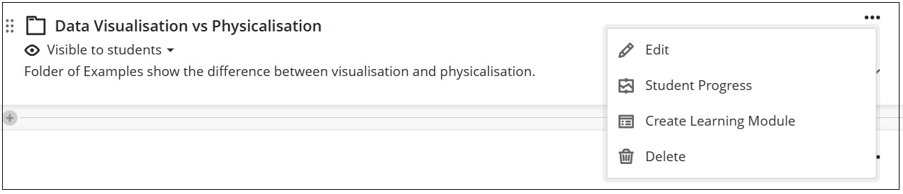 Structuring Content: Learning Modules, Folders and Documents – DCAD Digital Help Guides